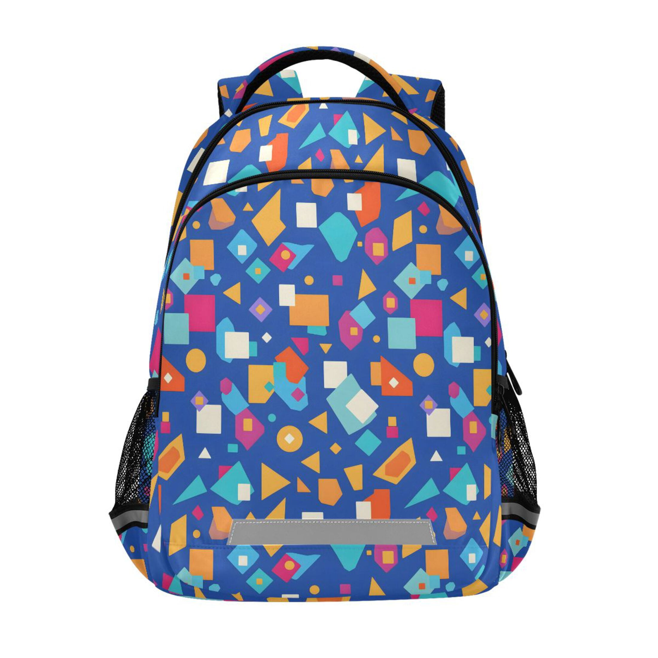 ALAZA Abstract Geometric Shapes Backpack Elementary School Bag Bookbag ...
