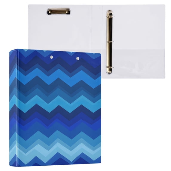 ALAZA Abstract Zigzag Hardcover 3 Ring Binder 1.5" D-Rings with ...