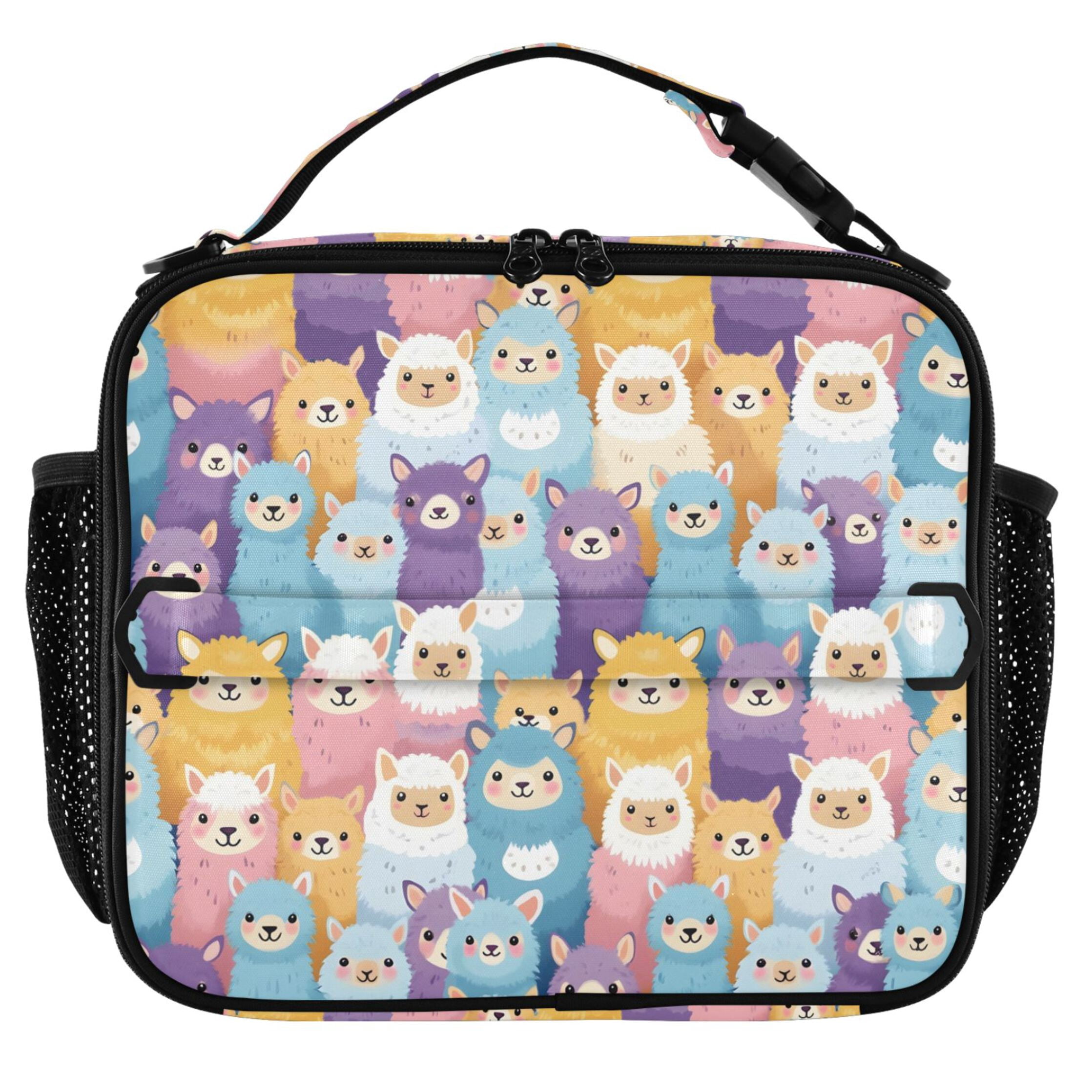 ALAZA Alpacas Insulated Lunch Box Lunch Bag Cooler Tote with Shoulder ...