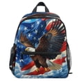 ALAZA American Flag Eagle Pattern School Backpack Student Bookbag Mini ...