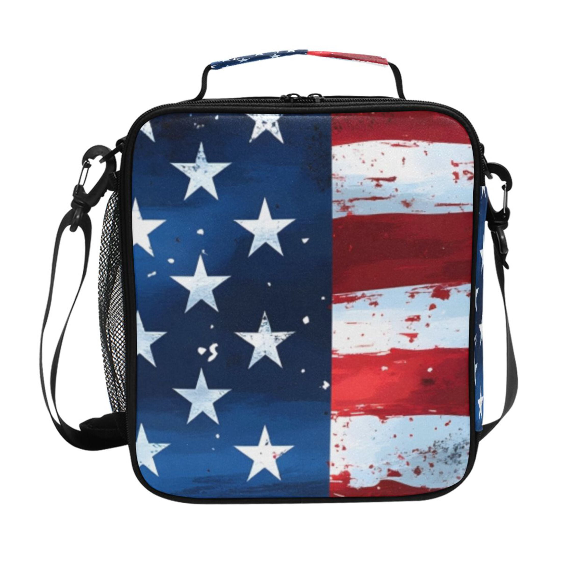ALAZA American Flag Retro Lunch Box Insulated Lunch Bag Reusable ...