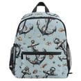 ALAZA Anchors and Seashells Pattern School Backpack Student Bookbag ...
