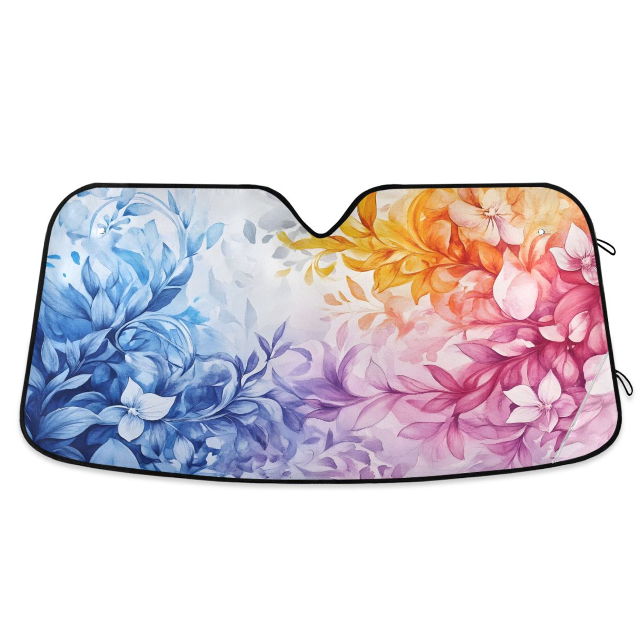 ALAZA Art Beautiful Flower Windshield Sun Shade Car Foldable Sun Visor ...