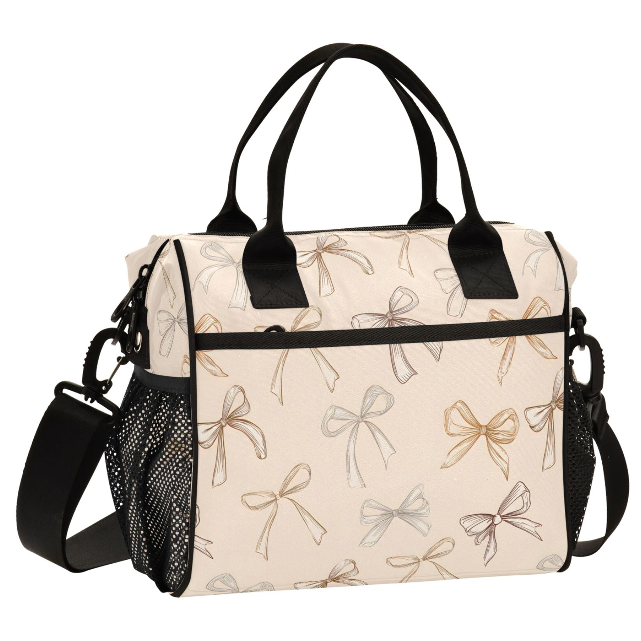 ALAZA Art Bows Print Cooler Lunch Bag Insulated Reusable Lunch Tote ...