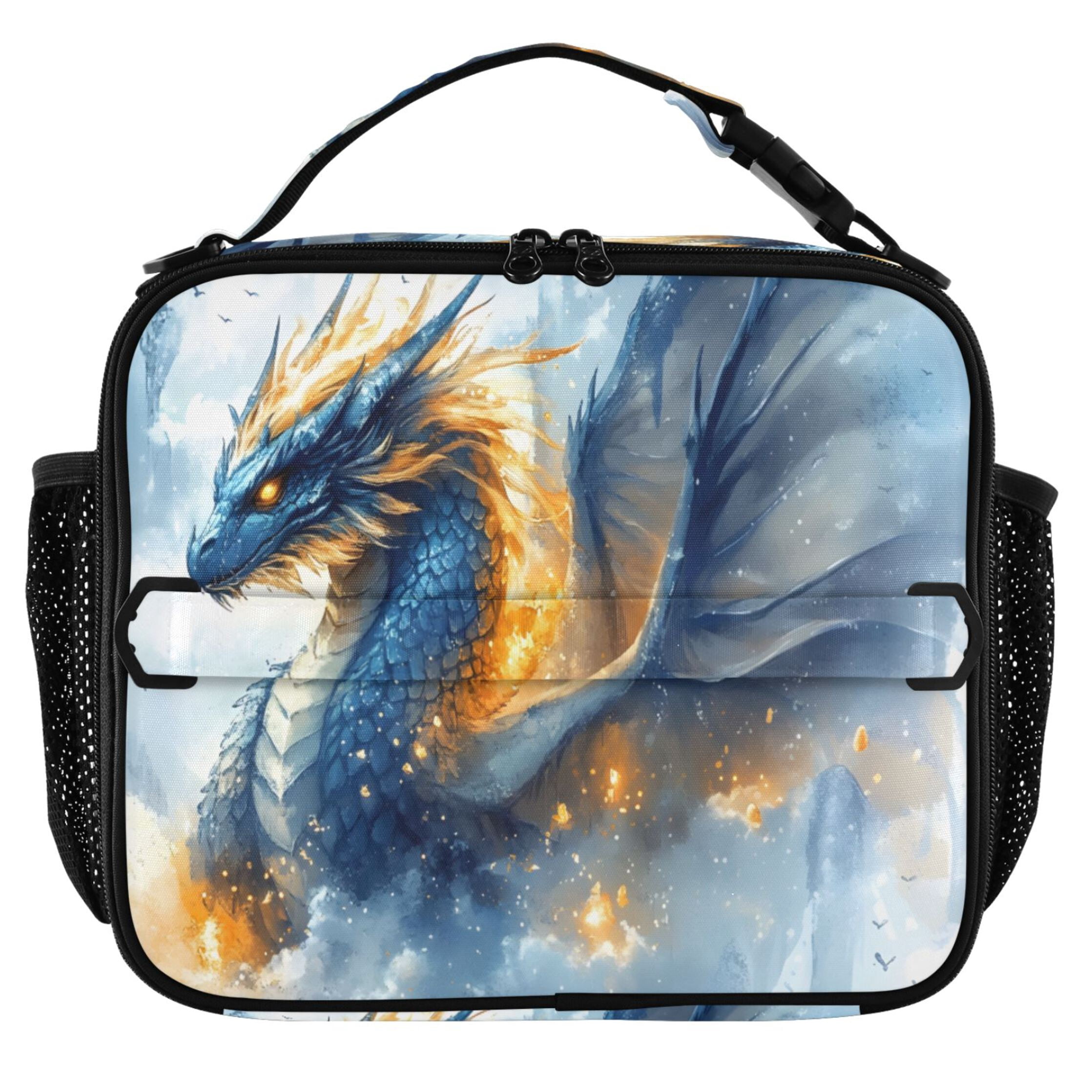 ALAZA Art Dragon Insulated Lunch Box Lunch Bag Cooler Tote with ...