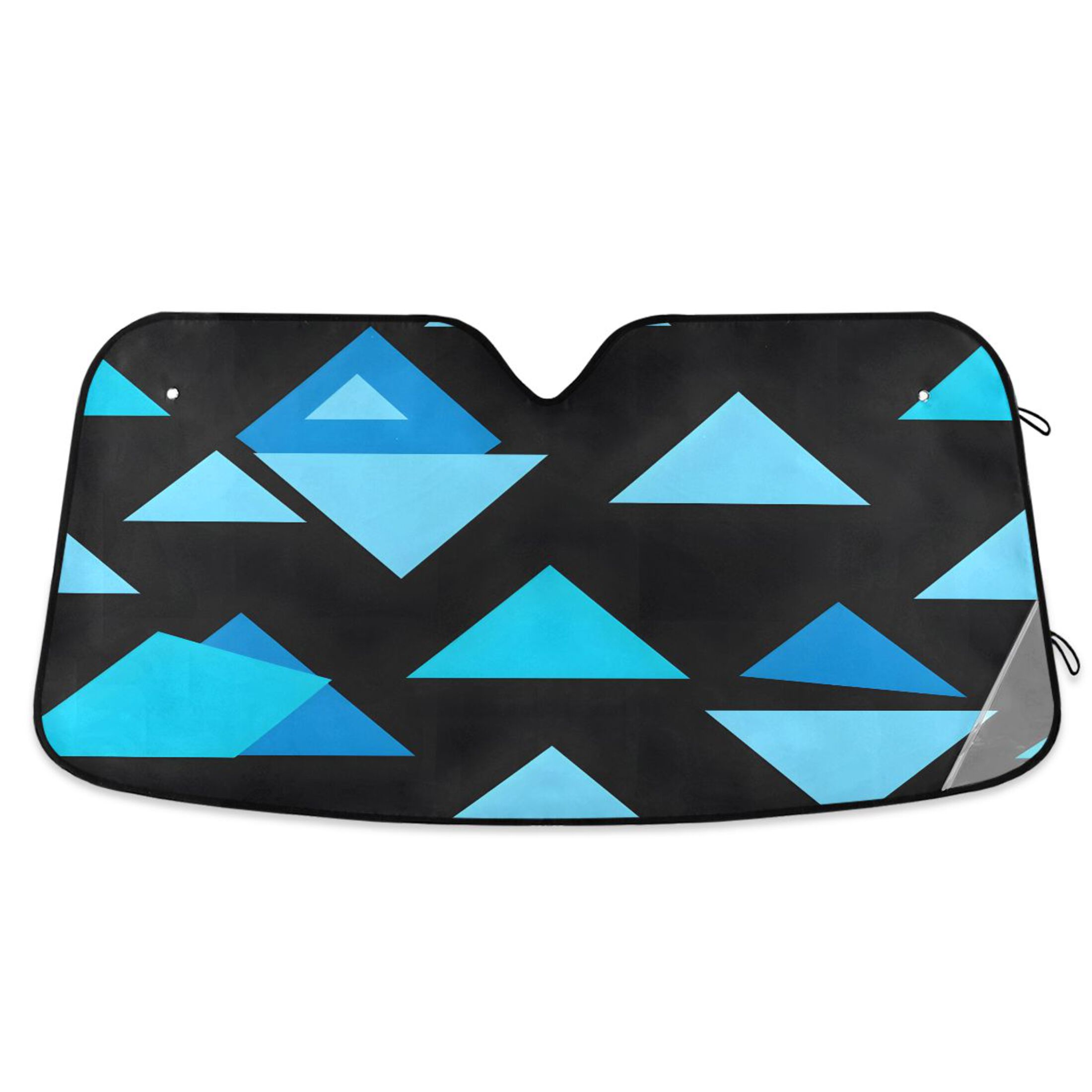 ALAZA Art Geometric Triangle and Line Windshield Sun Shade Car Foldable ...