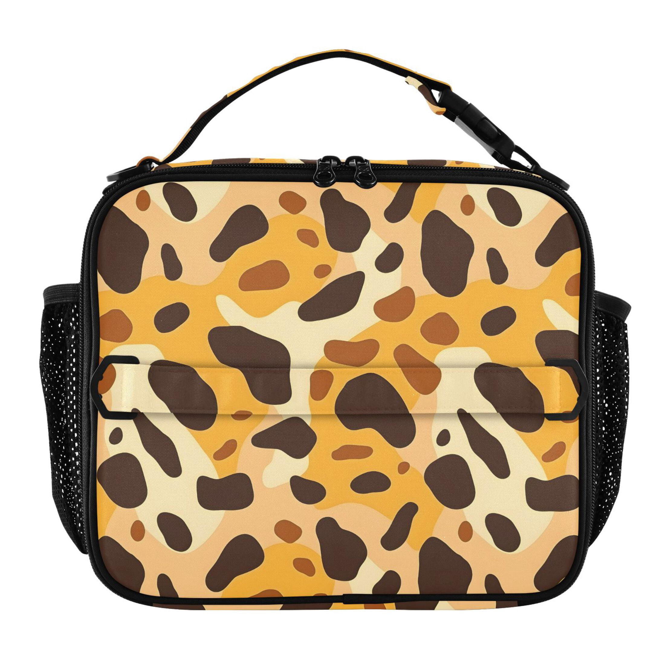 ALAZA Art Leopard Pattern Lunch Box Insulated Lunch Bag Cooler Tote ...