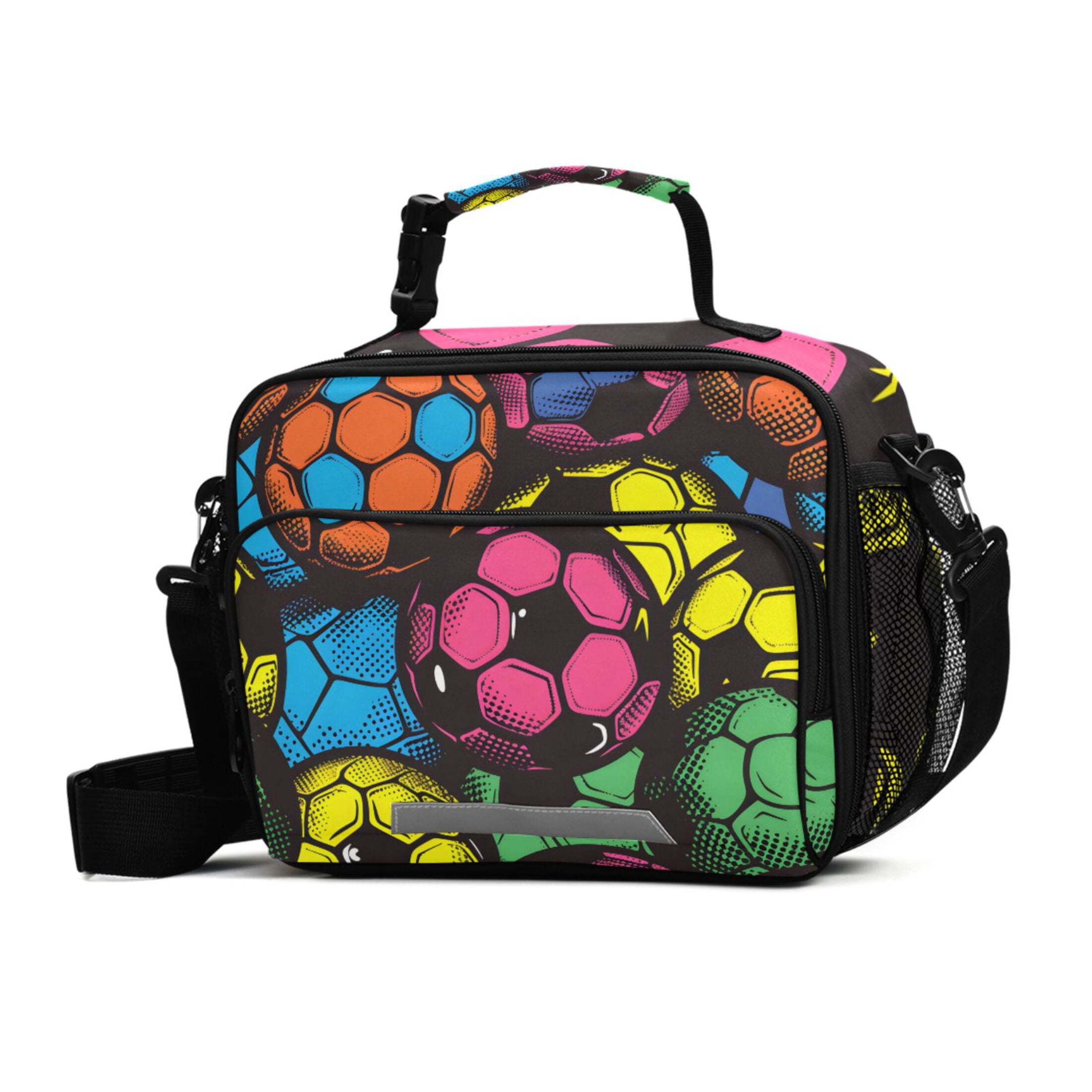 ALAZA Art Soccer Footballs Lunch Box Insulated Cooler Bag Reusable Tote ...