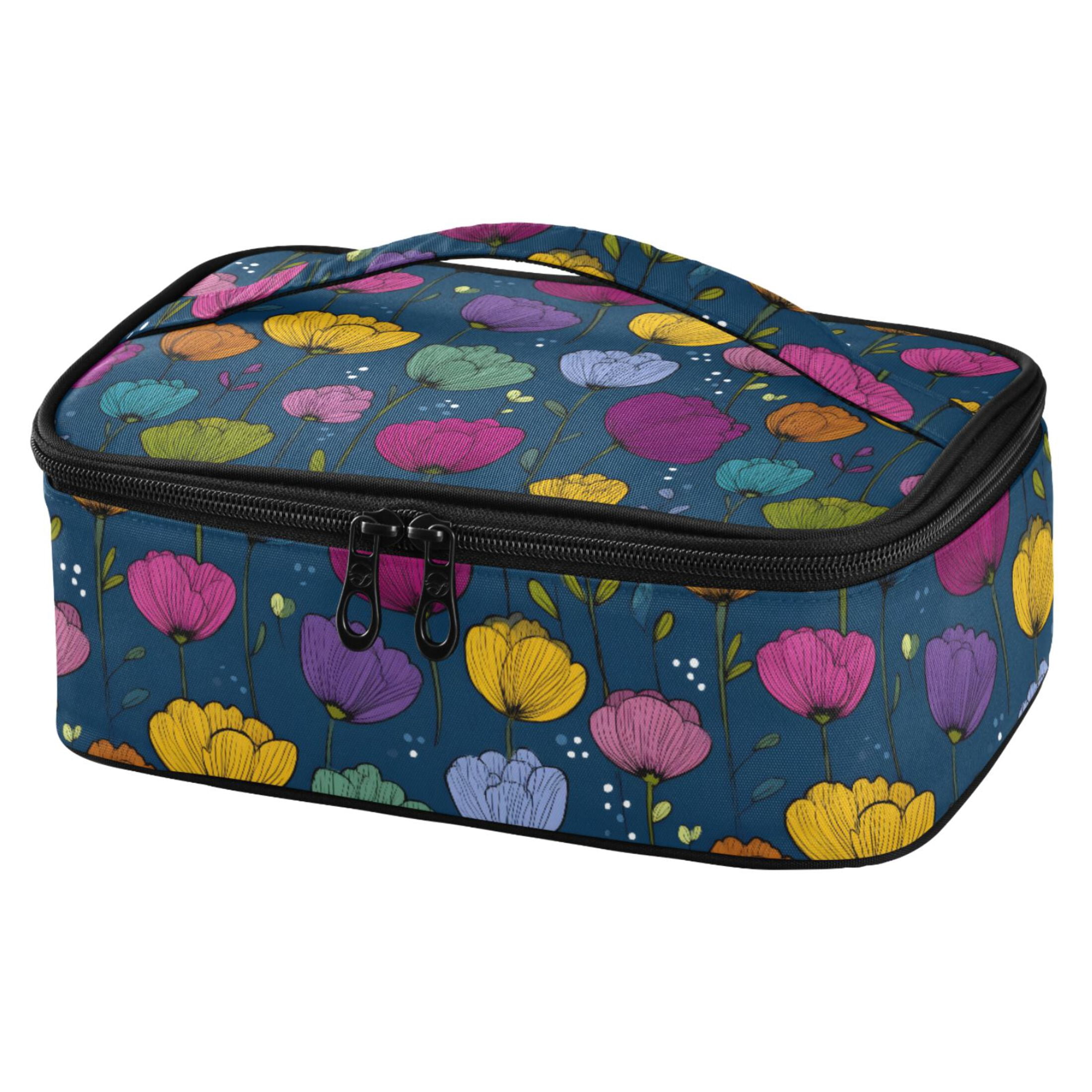 ALAZA Art Tulip Flowers Lunch Box Insulated Cooler Tote Bag Reusable ...