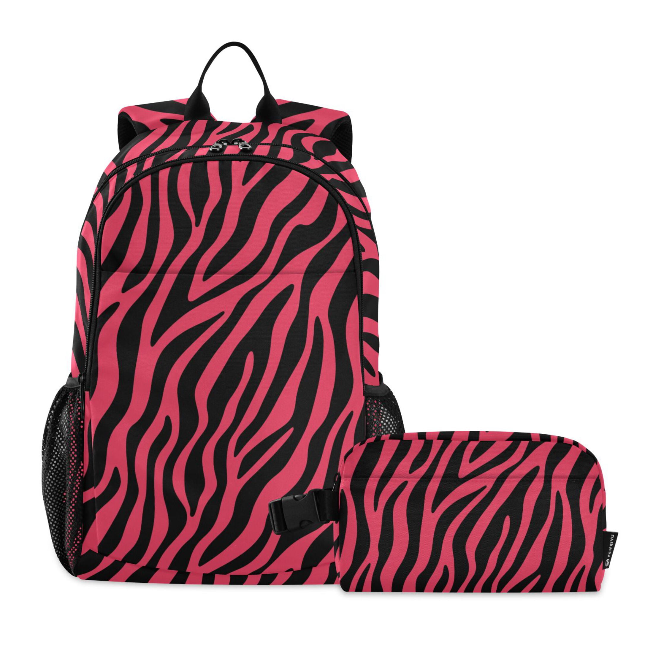 ALAZA Art Zebras Print-2 School Backpack Lunch Box Set Student Bookbag ...