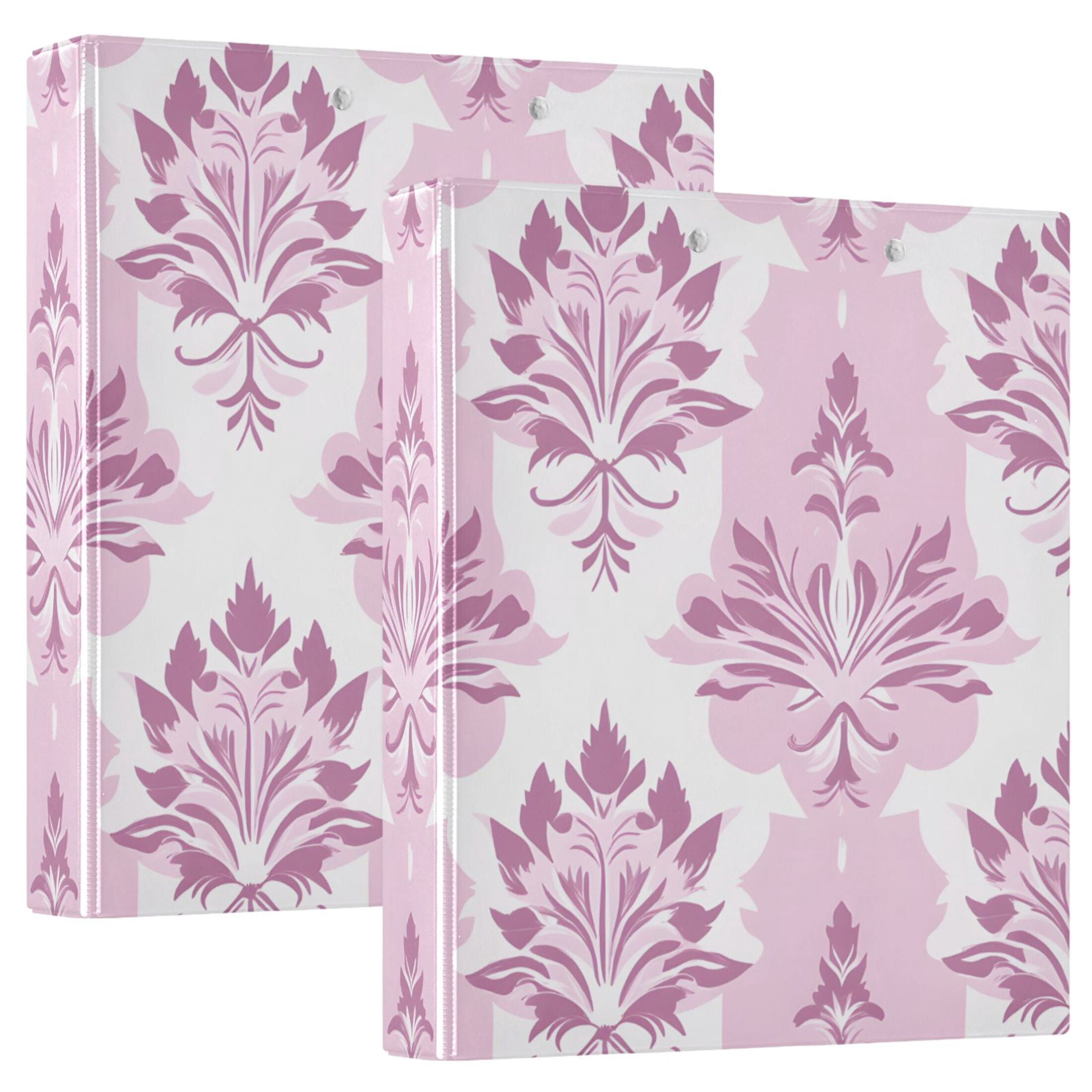 ALAZA Artistic Flowers Hardcover 3 Ring Binder 1.5" Round Rings ...