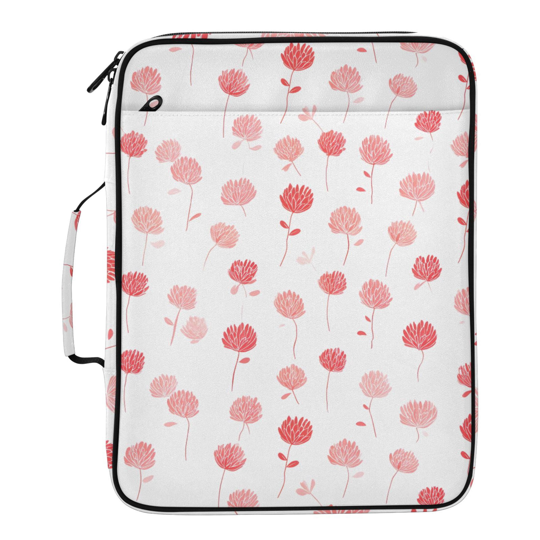 ALAZA Artistic Flowers Pattern Expanding Accordion File Folder 3 Ring ...