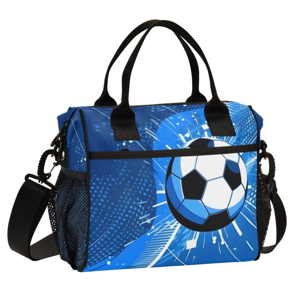ALAZA Artistic Soccer Ball Print Cooler Lunch Bag Insulated Reusable ...