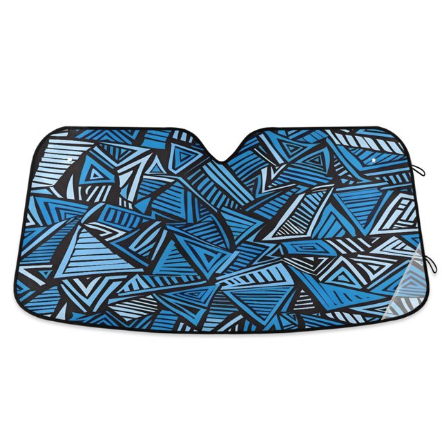 ALAZA Artistic Triangle Geometrical Windshield Sun Shade Car Foldable ...