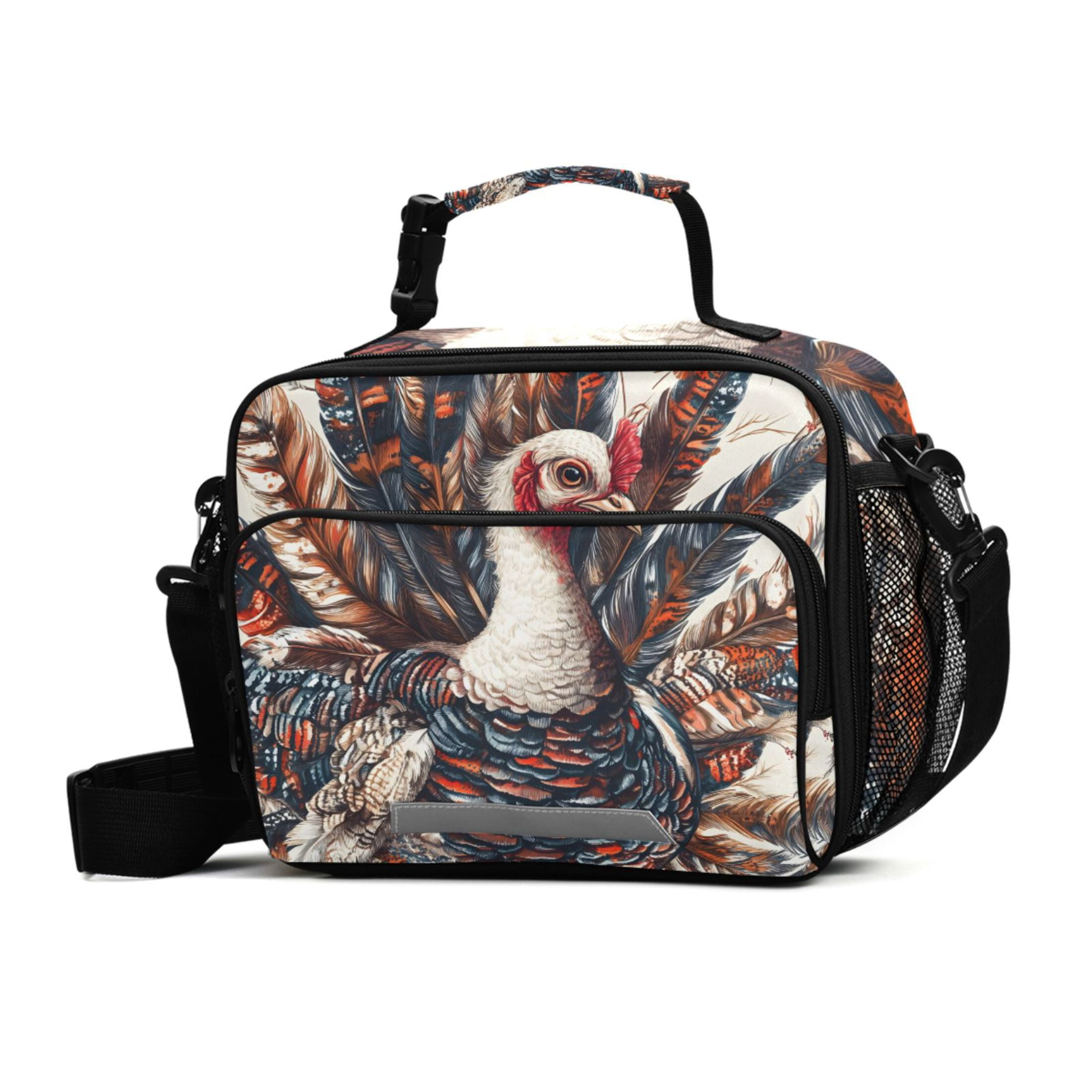 ALAZA Artistic Turkey Lunch Box Insulated Cooler Bag Reusable Tote Bags ...
