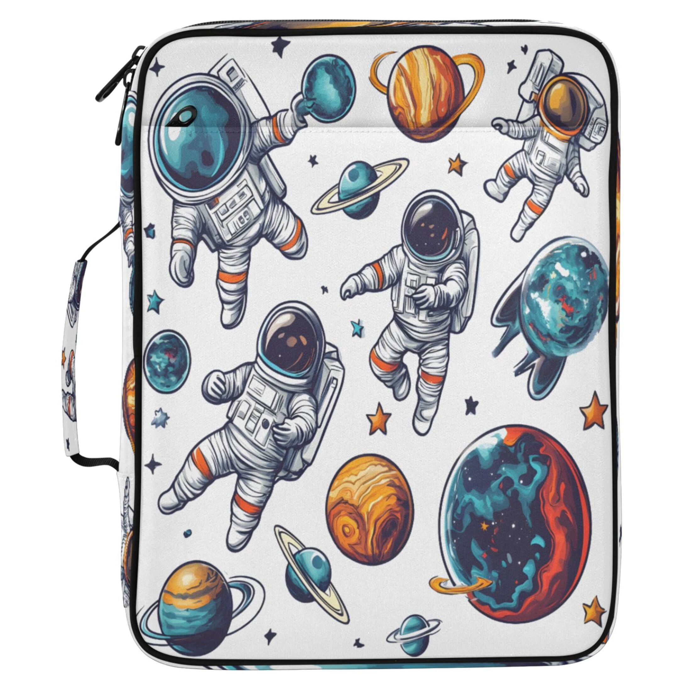 ALAZA Astronaut Planet Pattern Expanding Accordion File Folder 3 Ring ...