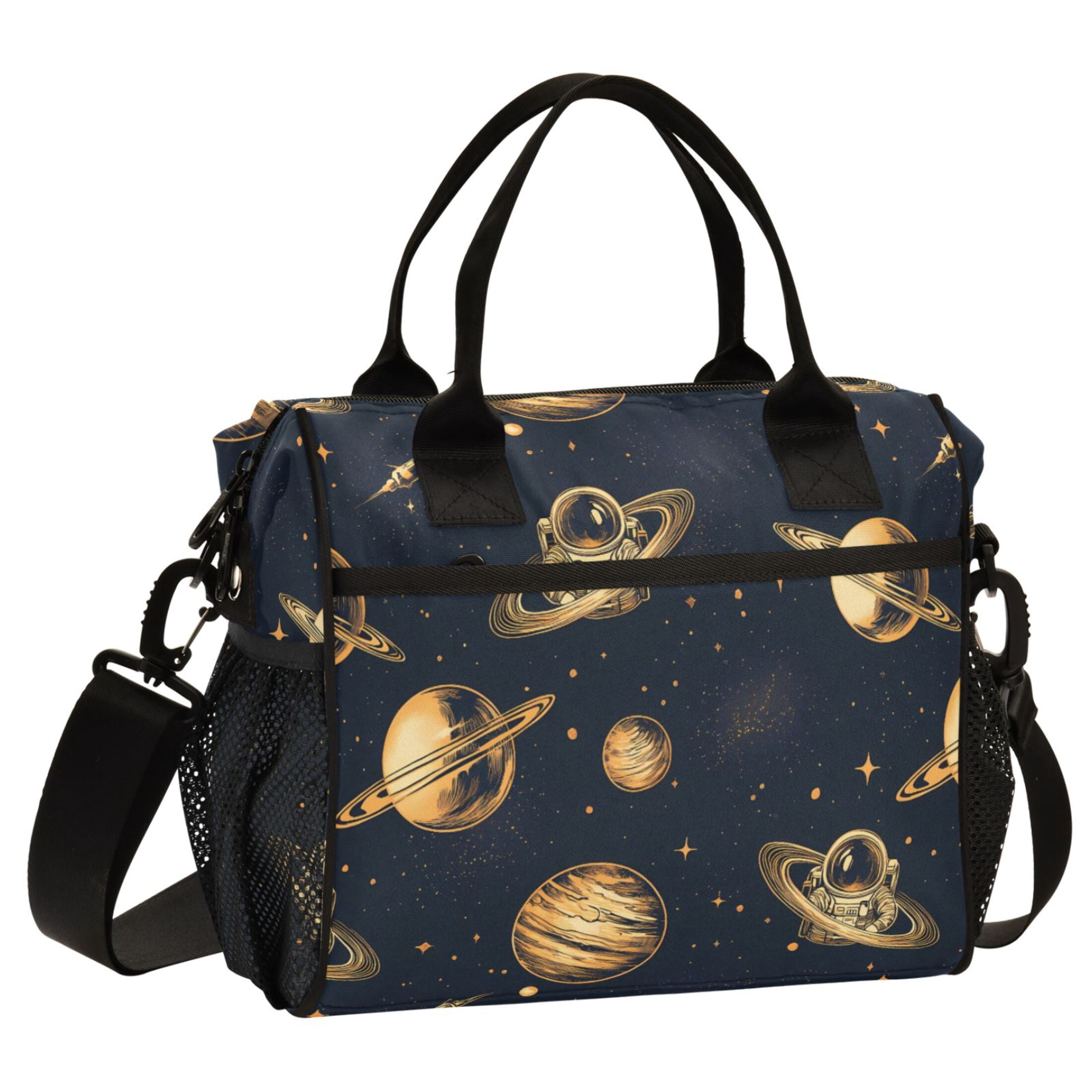 ALAZA Astronaut Planet Space Print Cooler Lunch Bag Insulated Reusable ...