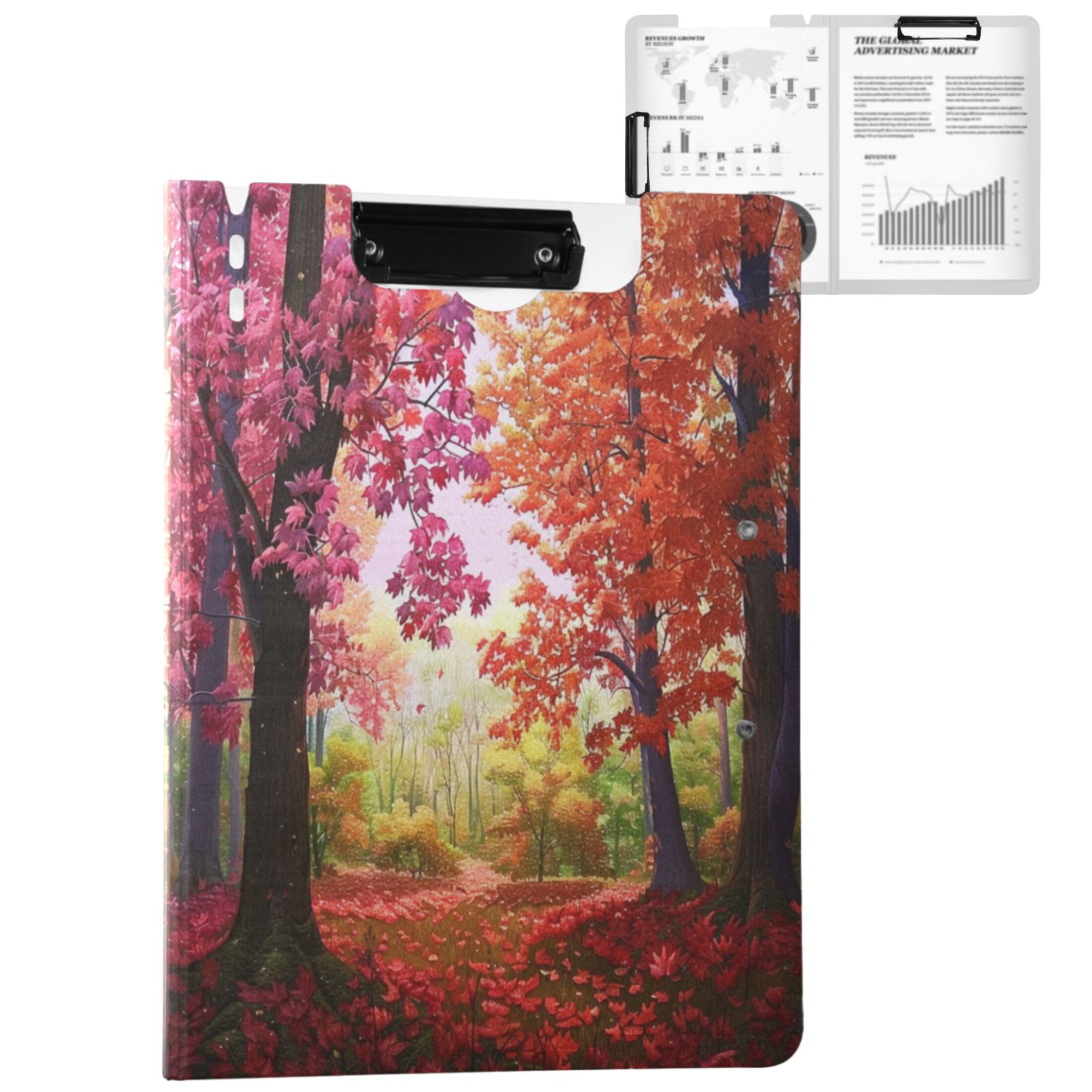 ALAZA Autumn Forest A4 Foldable Clipboard 360 Degree Folder Binder ...