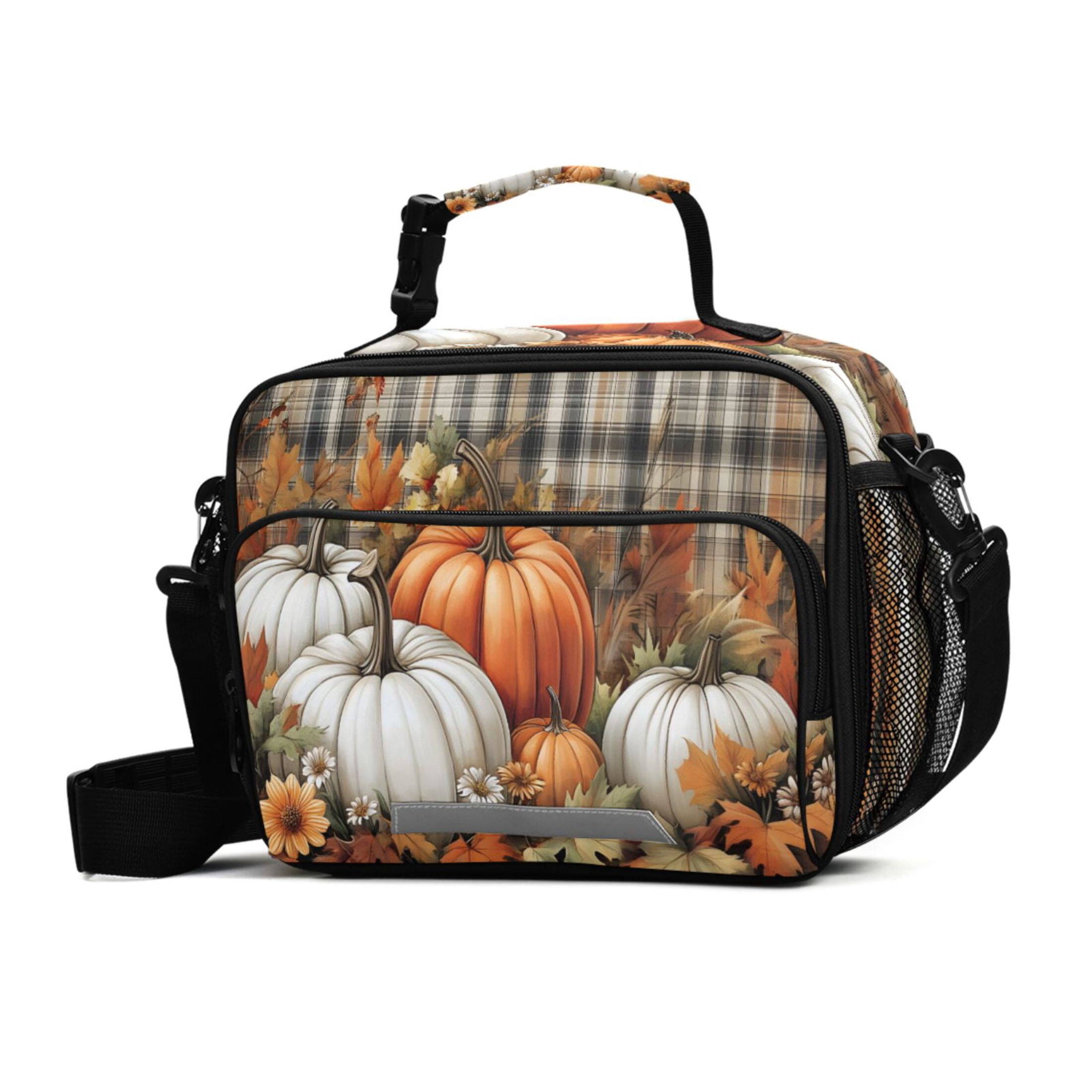 ALAZA Autumn Pumpkin Sunflower Lunch Box Insulated Cooler Bag Reusable ...