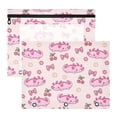 ALAZA Axolotl Cute Bows Pattern Pencil Pouch 3 Ring Binder with Clear ...