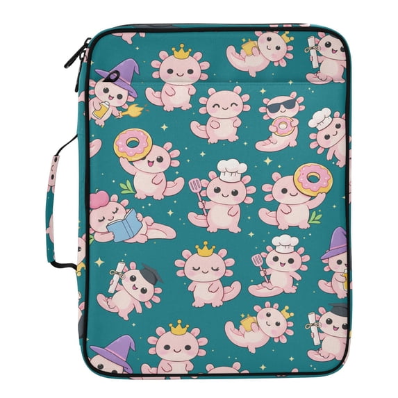 ALAZA Axolotl Lifestyle Pattern Expanding Accordion File Folder 3 Ring ...