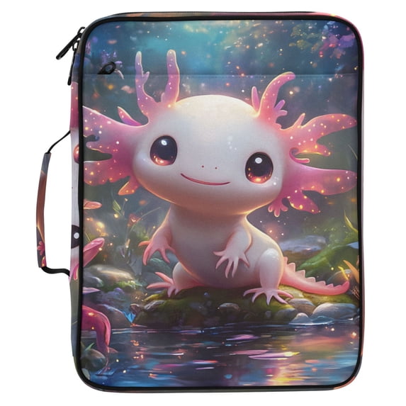 ALAZA Axolotl at Forest Pattern Expanding Accordion File Folder 3 Ring ...