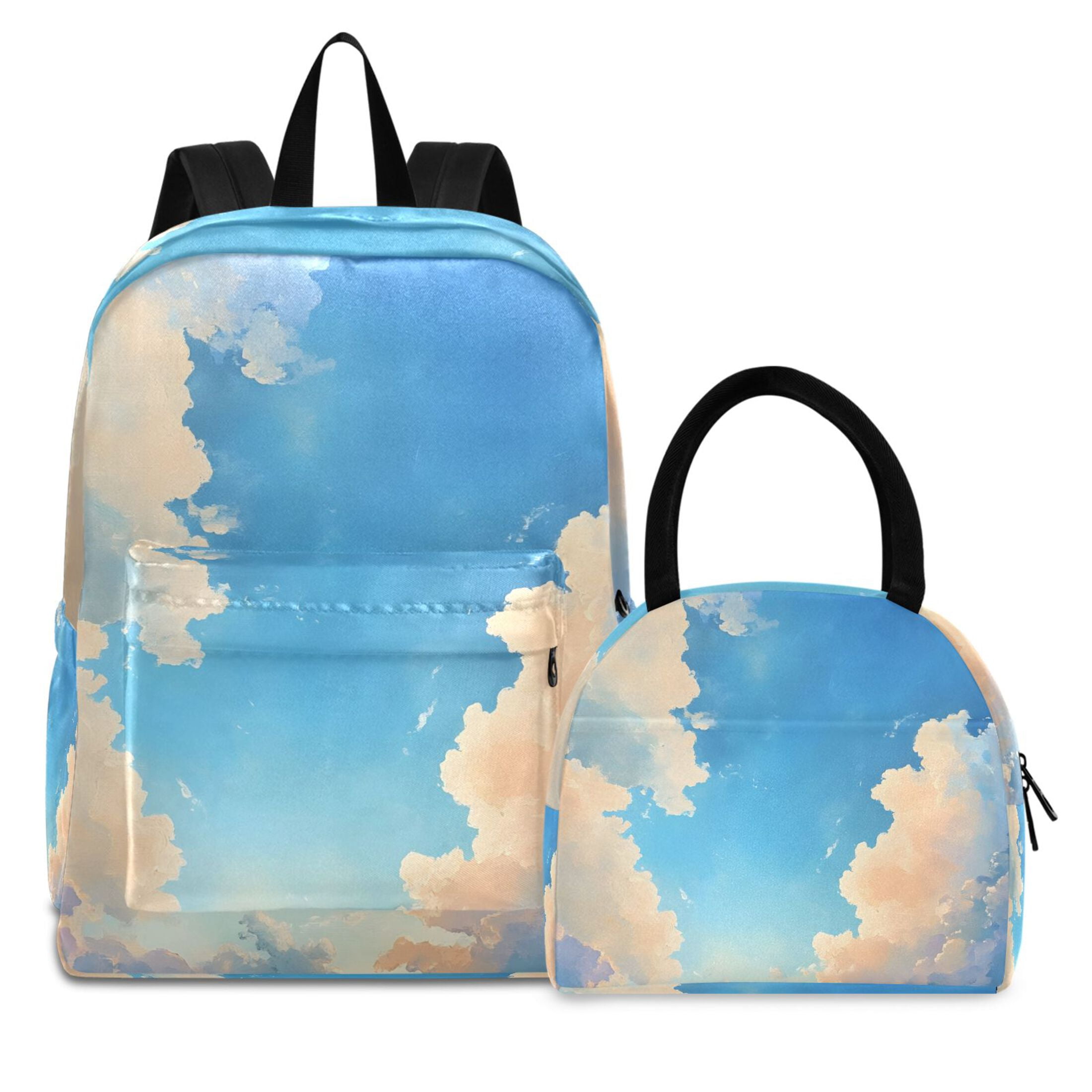 ALAZA Backpack Set Blue Sky Scene Elementary School Bags Student ...