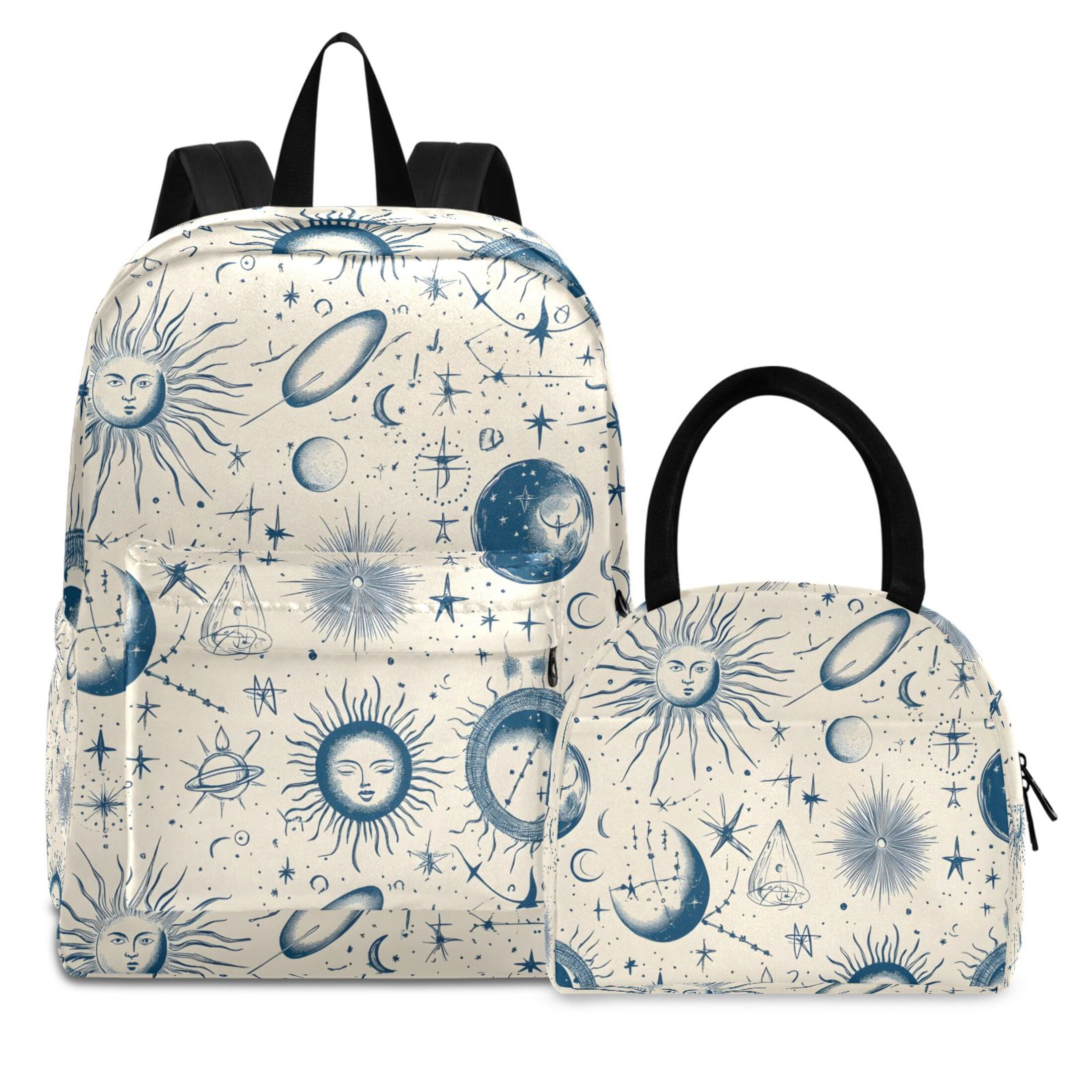 ALAZA Backpack Set Boho Starry Sun Planet Elementary School Bags ...