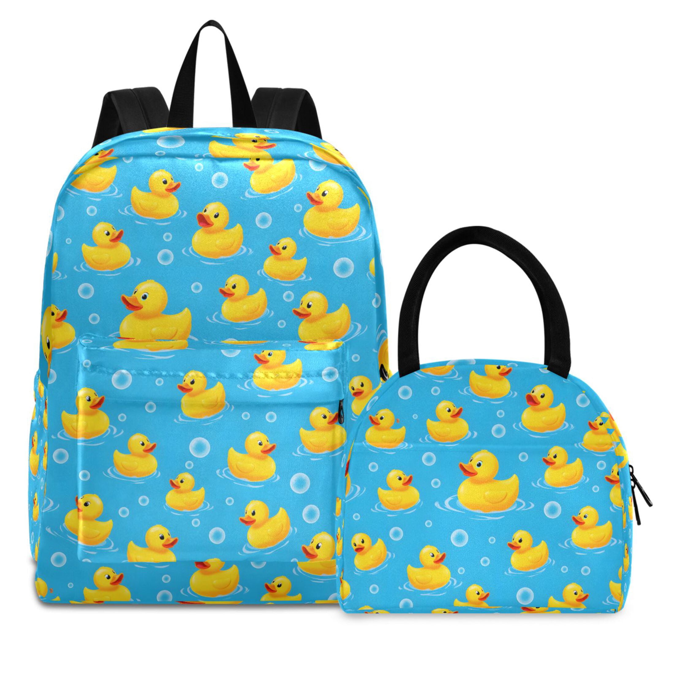 ALAZA Backpack Set Cute Ducks Bubbles Elementary School Bags Student ...