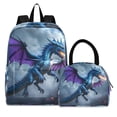 ALAZA Backpack Set Dragon Flying Elementary School Bags Student BookBag ...