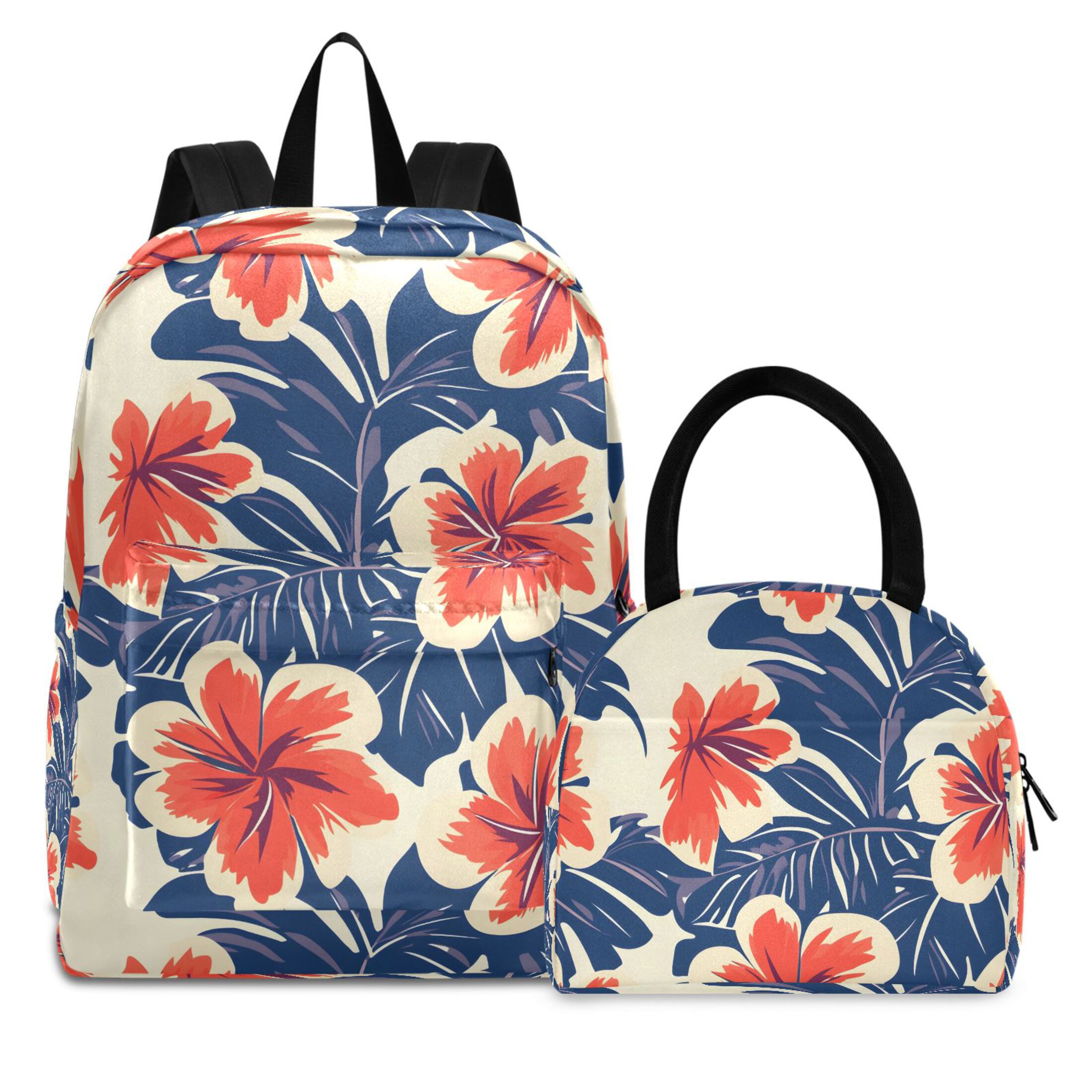 ALAZA Backpack Set Elegant Tropical Floral-t5 Elementary School Bags ...