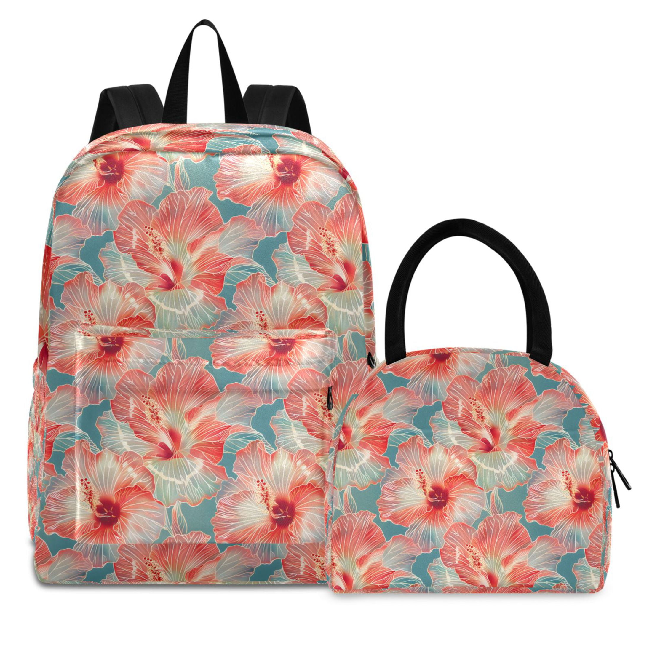 ALAZA Backpack Set Hibiscus Flowers Summer Elementary School Bags ...