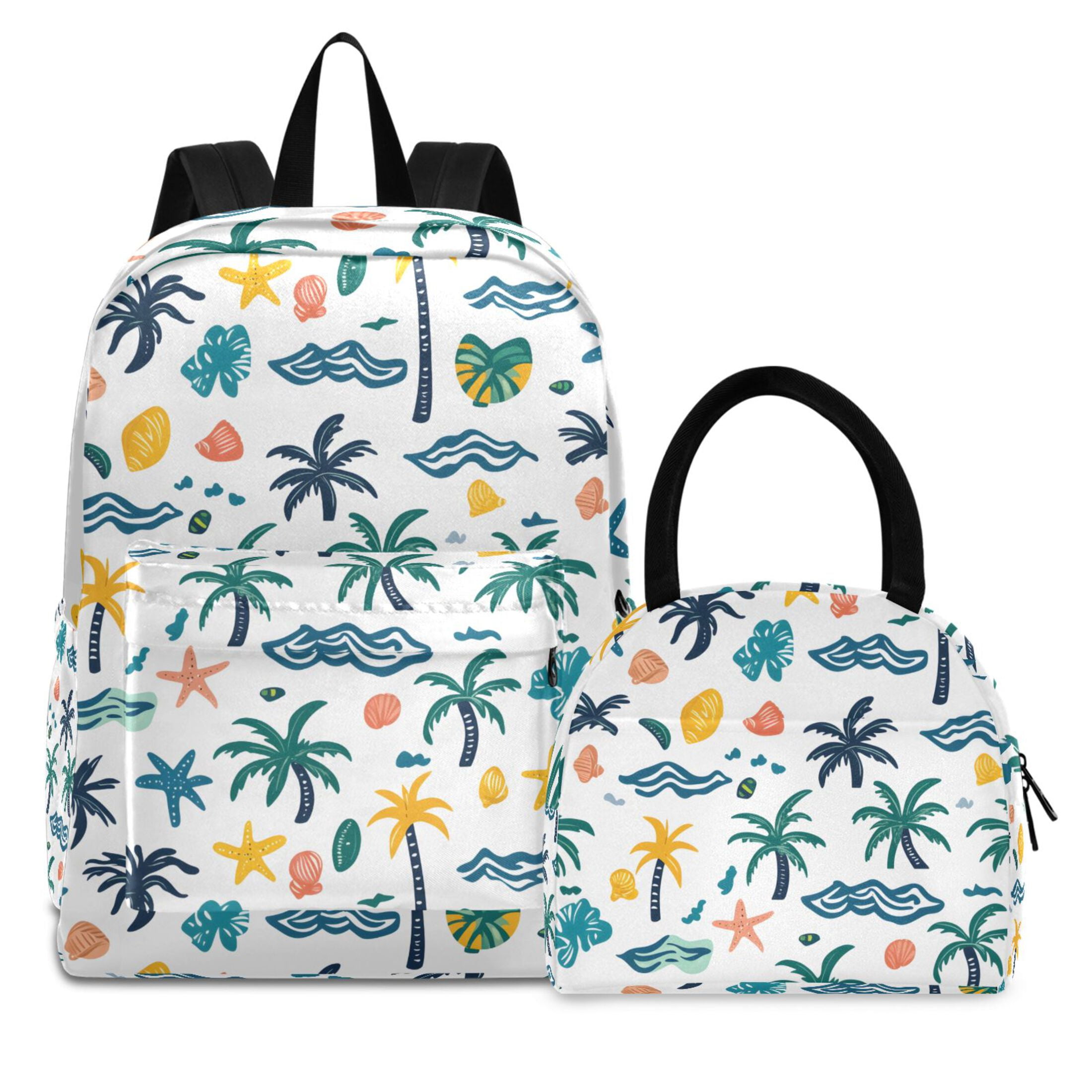 ALAZA Backpack Set Summer Palm Trees Elementary School Bags Student ...