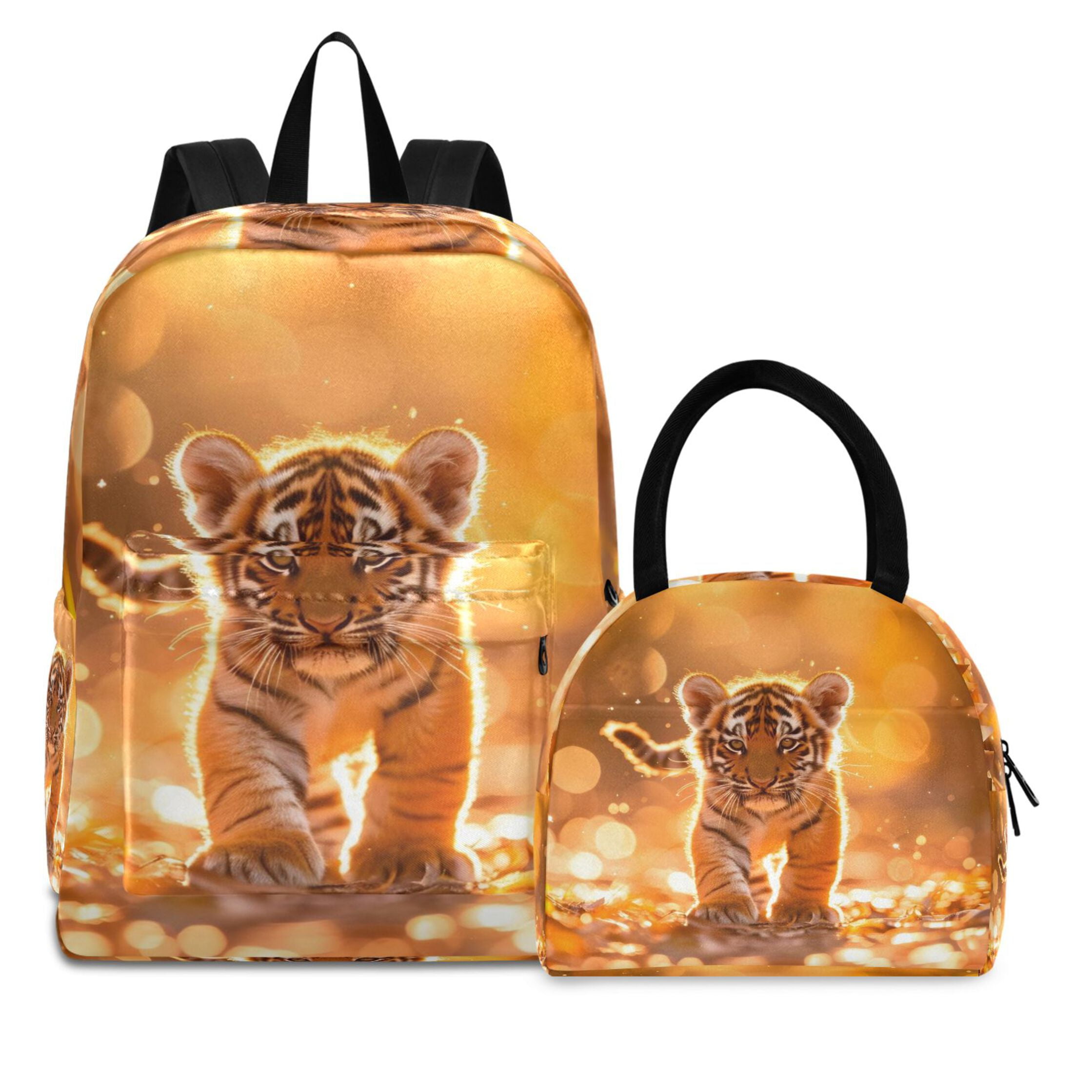 ALAZA Backpack Set Tiger Through Jungle Autumn Elementary School Bags ...