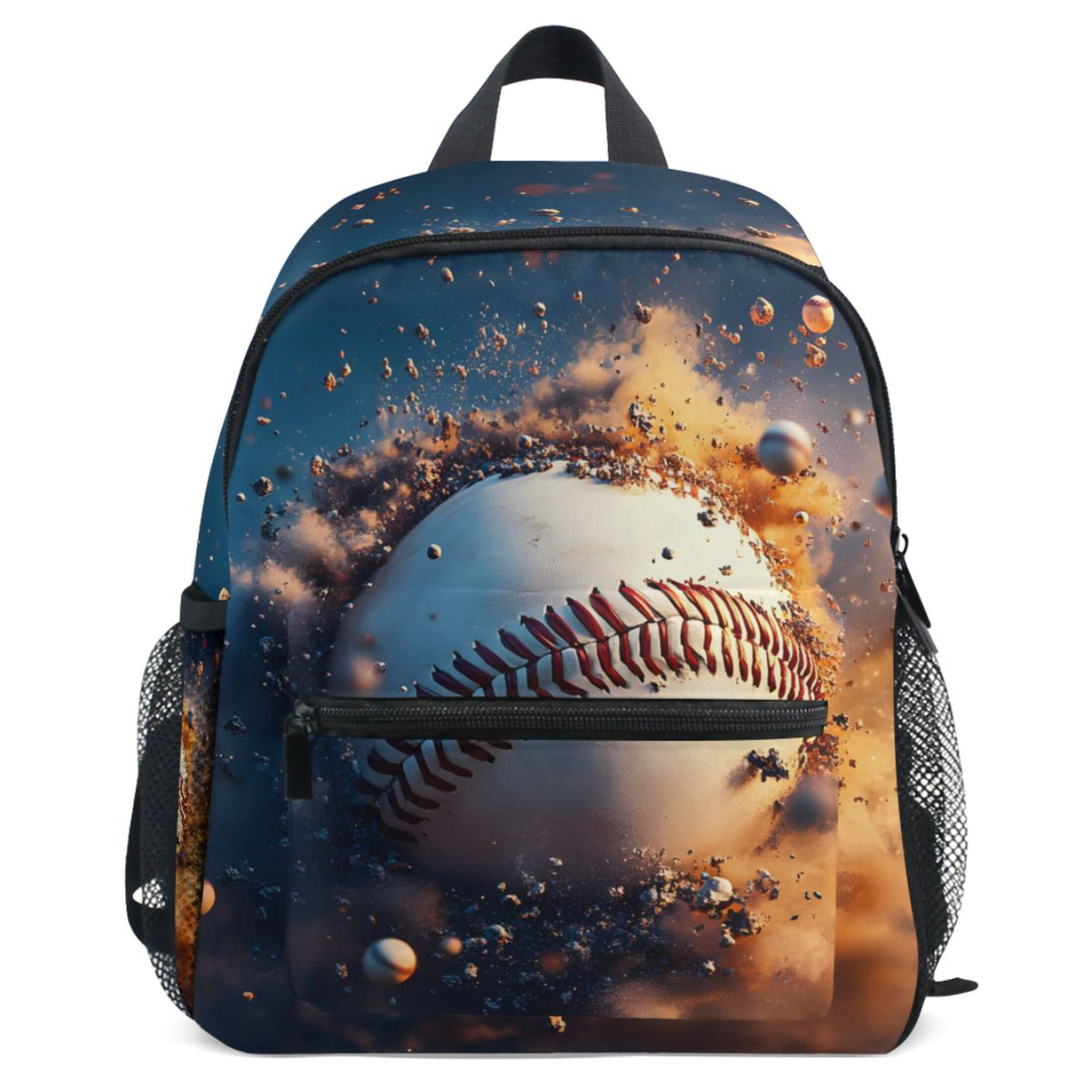 ALAZA Baseball Burning Pattern School Backpack Student Bookbag Mini Bag ...