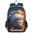 ALAZA Baseball Burning School Laptop Backpack Travel Bag Casual Student ...