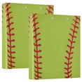 ALAZA Baseball Green Hardcover 3 Ring Binder 1.5" D-Rings with Interior ...