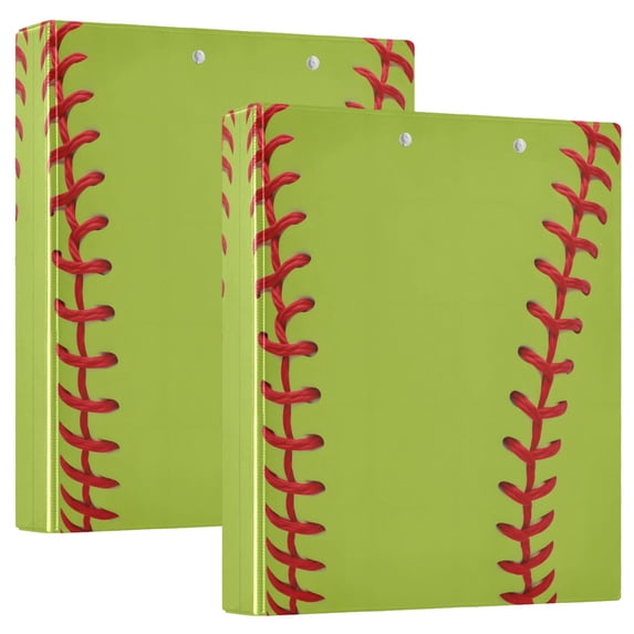 ALAZA Baseball Green Hardcover 3 Ring Binder 1.5" D-Rings with Interior ...