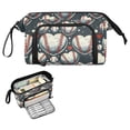 ALAZA Baseball Heart Shape Pencil Pouch Big Capacity Pencil Case Zipper ...