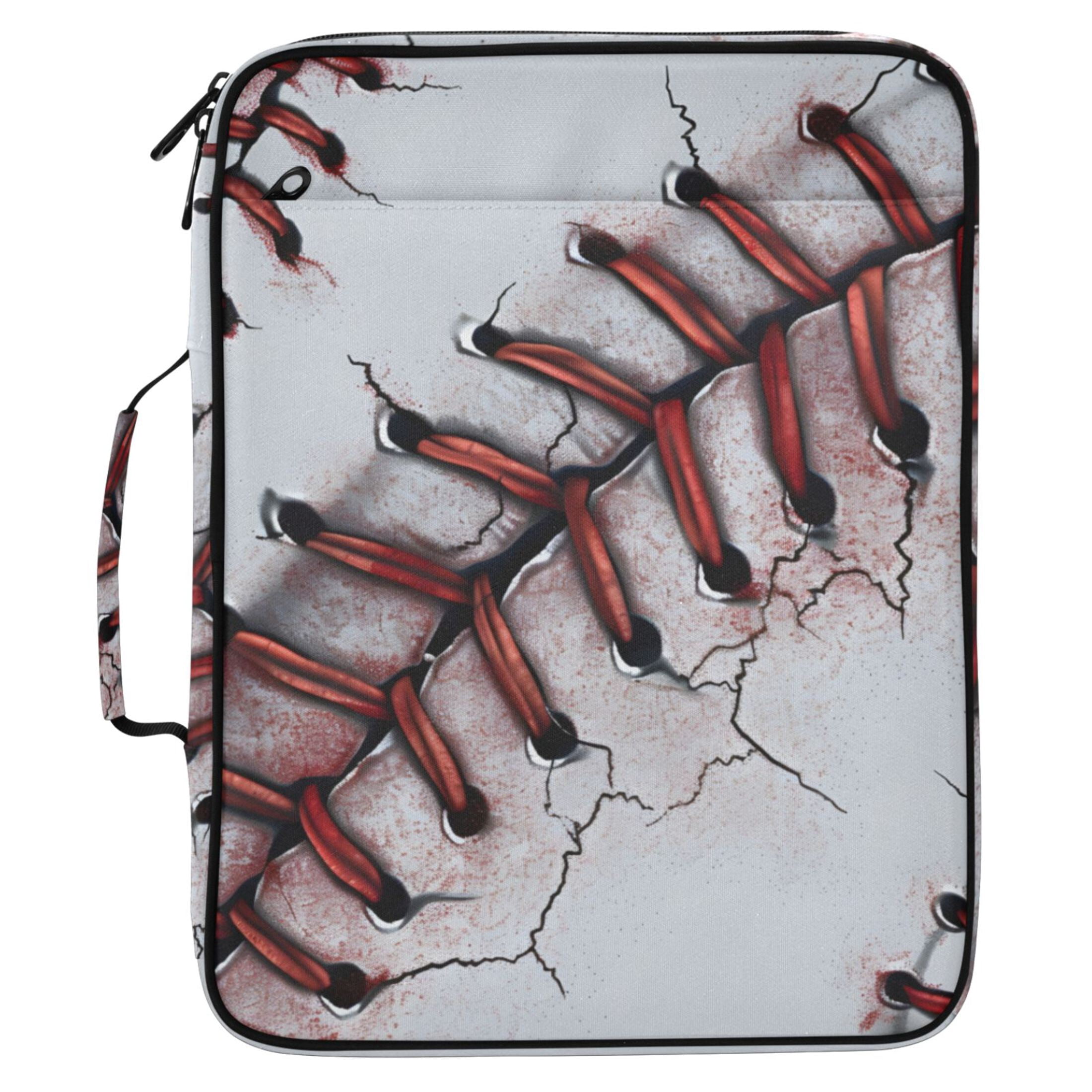 ALAZA Baseball Pattern Expanding Accordion File Folder 3 Ring Zipper ...