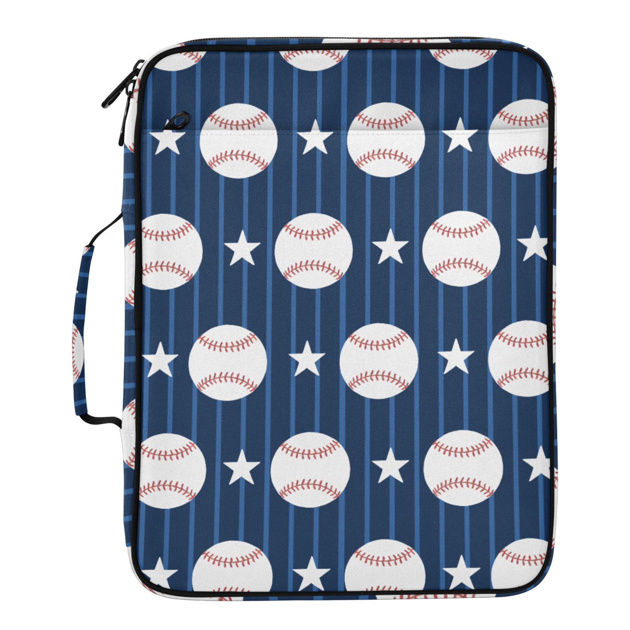 ALAZA Baseball Stars Stripe Pattern Expanding Accordion File Folder 3 ...