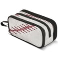 ALAZA Baseball Texture Pencil Case Bag Large 3 Compartment Pen Pouch ...