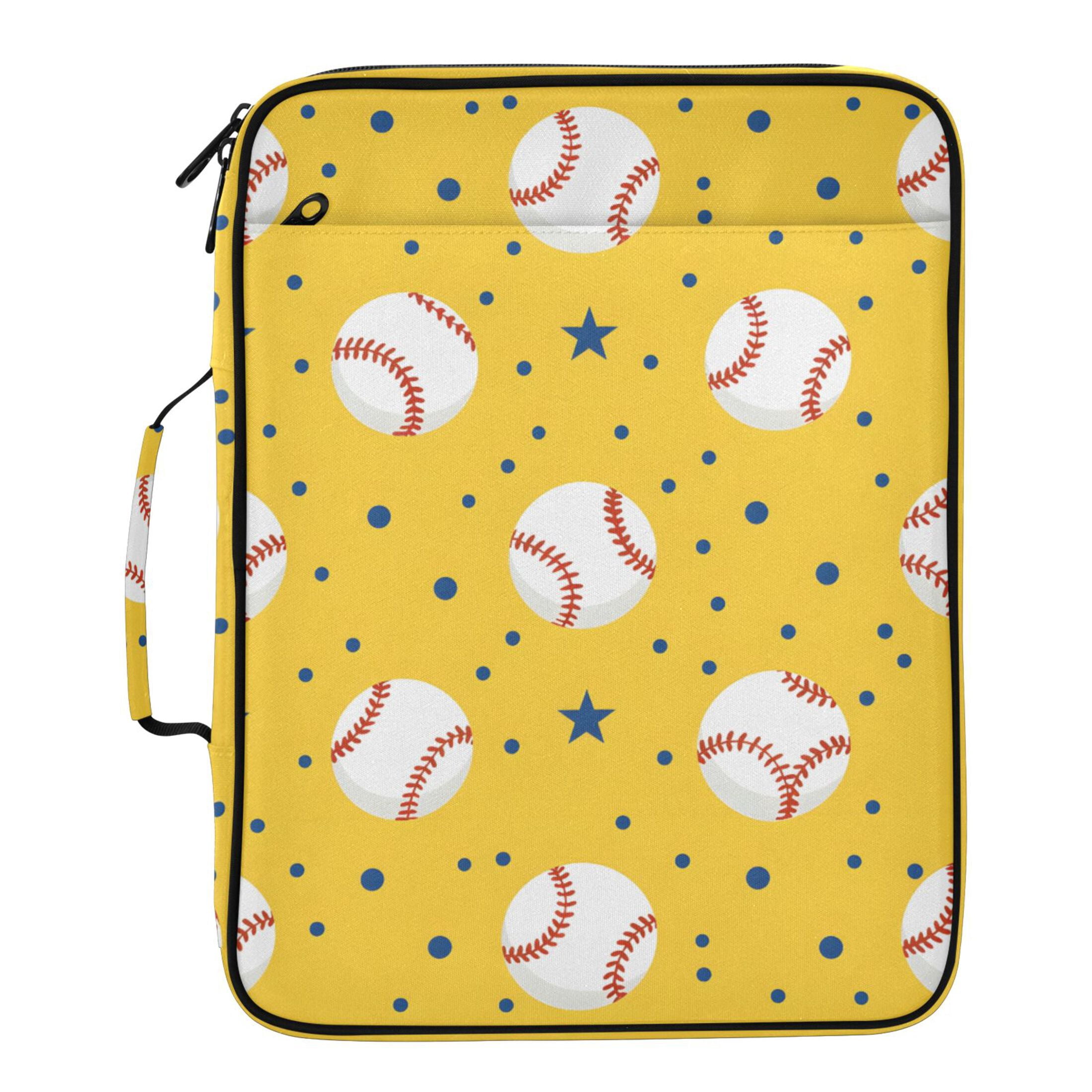 ALAZA Baseball and Stars Pattern Expanding Accordion File Folder 3 Ring ...