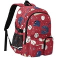 ALAZA Baseballs Print Student Backpack School Bookbag Large Laptop ...
