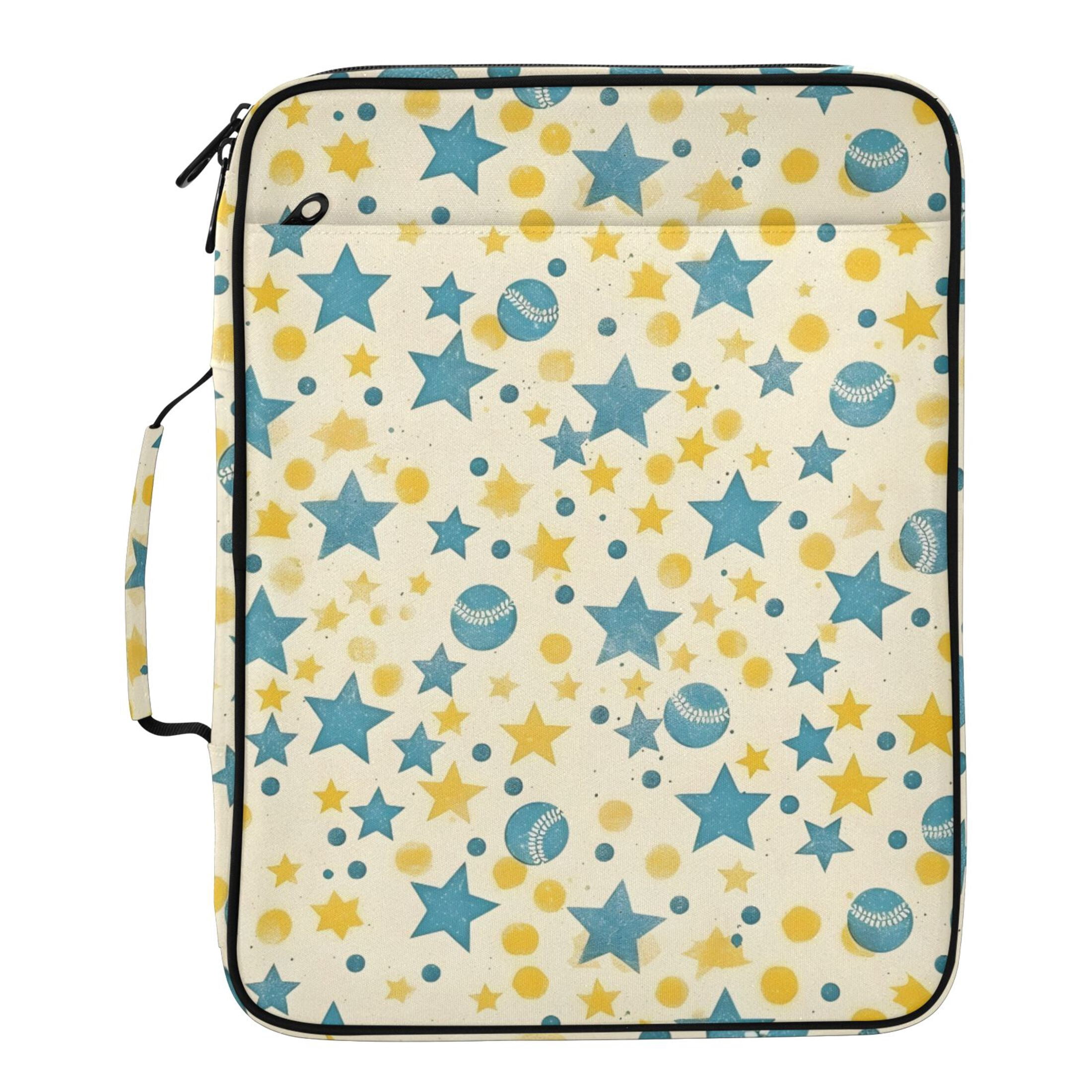 ALAZA Baseballs Stars Dots Pattern Expanding Accordion File Folder 3 ...