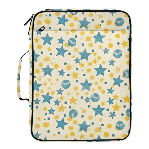 ALAZA Baseballs Stars Dots Pattern Expanding Accordion File Folder 3 ...