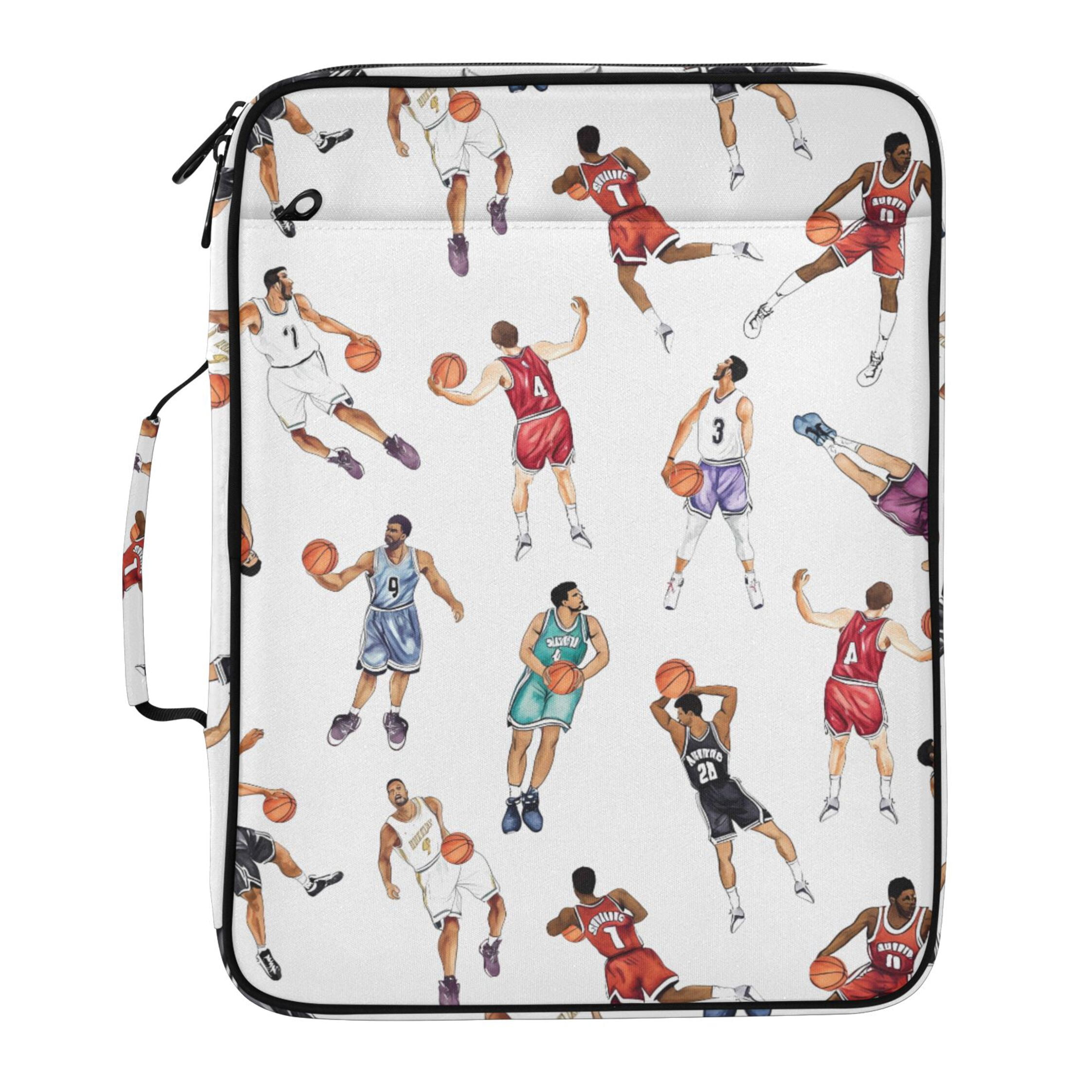ALAZA Basketball Player Pattern Expanding Accordion File Folder 3 Ring ...