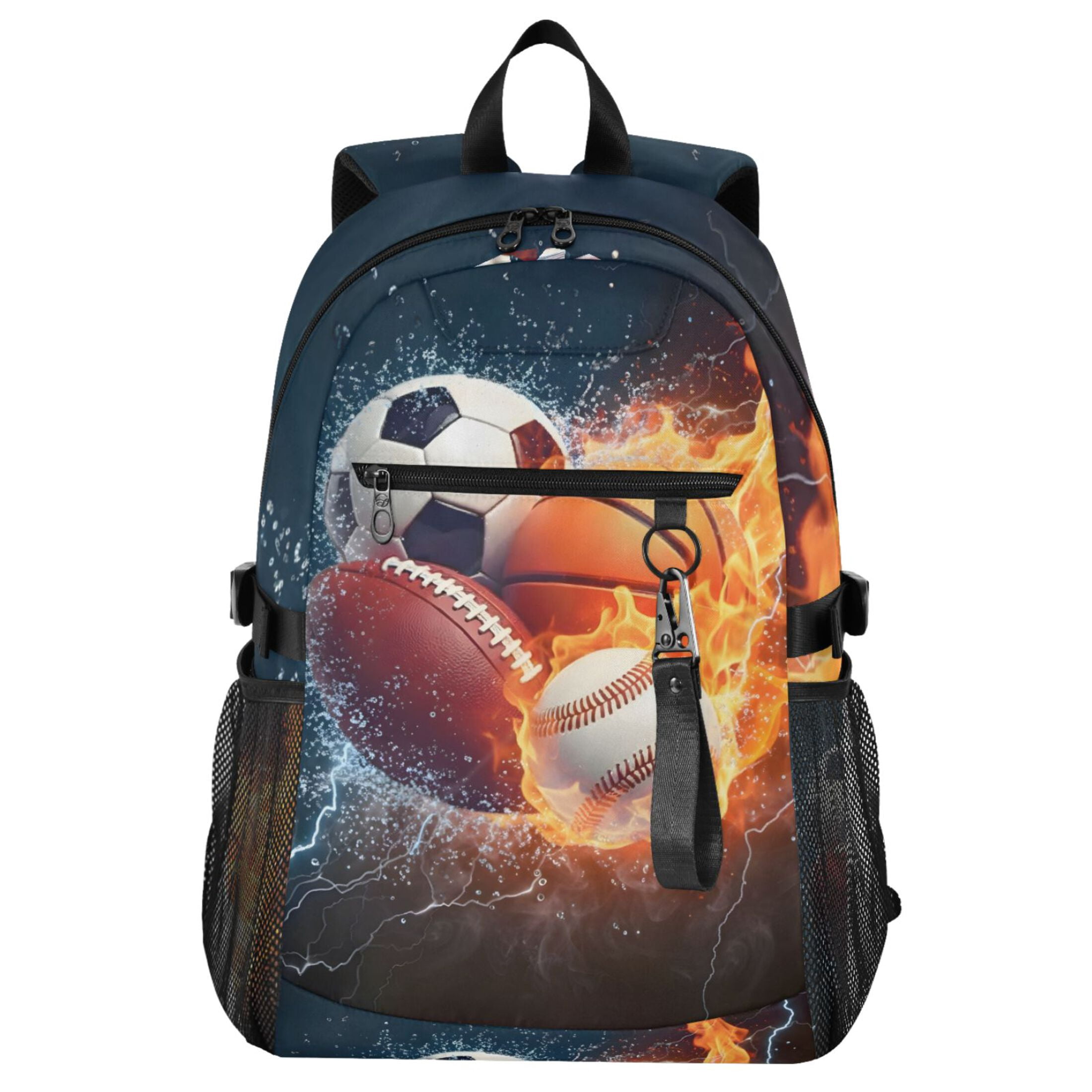 ALAZA Basketball Soccer Ball Baseball Pattern School Backpack Travel ...