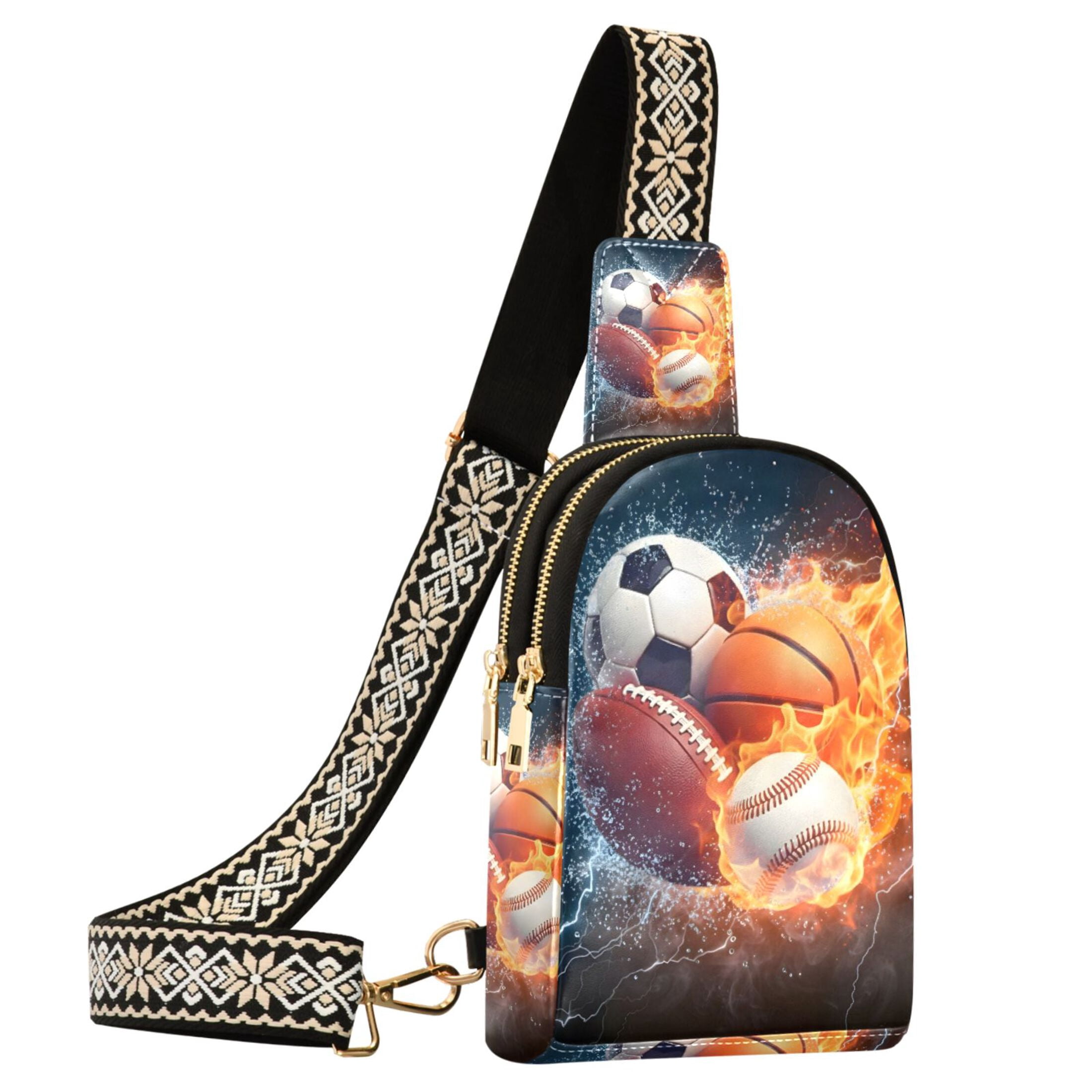 ALAZA Basketball Soccer Ball Baseball Sling Bag for Women Men ...