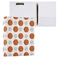 ALAZA Basketballs Hardcover 3 Ring Binder 1.5" D-Rings with Interior ...